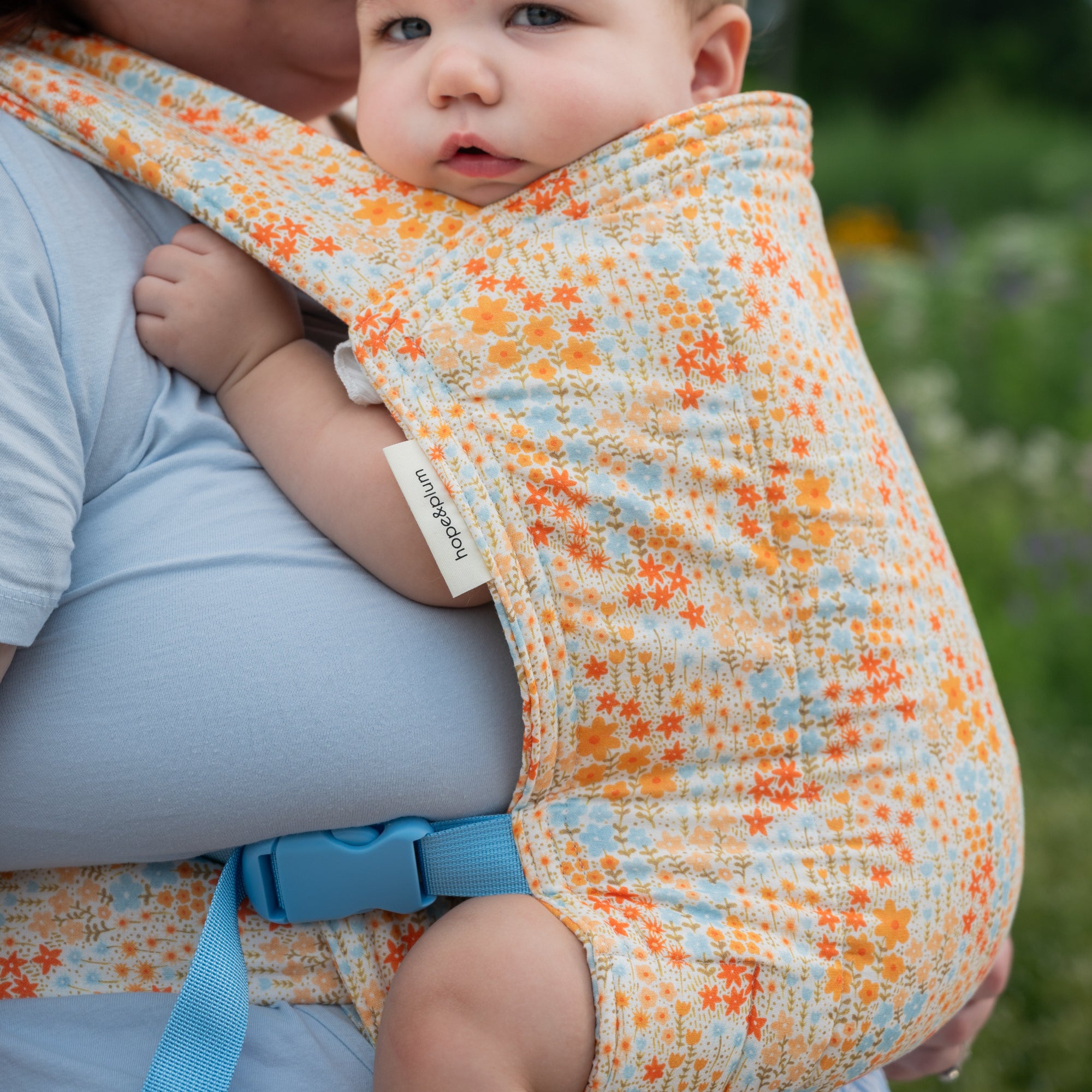 Bloom Lark Baby Carrier - Floral Soft Structured Carrier | hope&plum